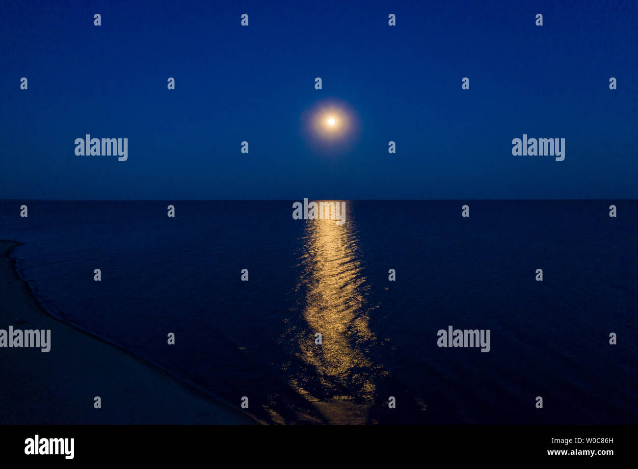 April 19, 2019, March 15 of the lunar calendar, aerial shooting of the ...