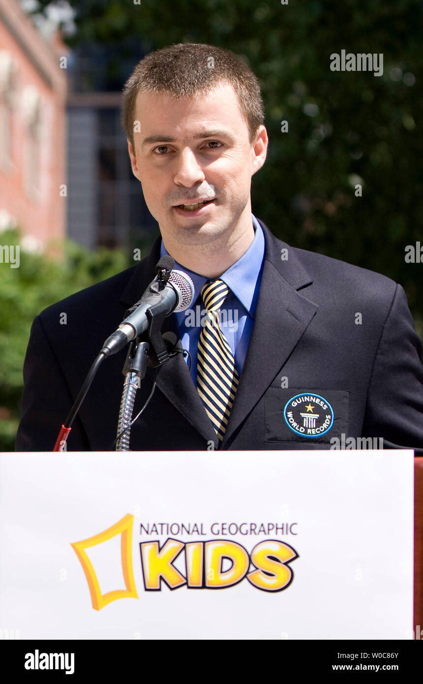 Stuart E. F. Claxton, Guinness World Records' judge, speaks during a ...