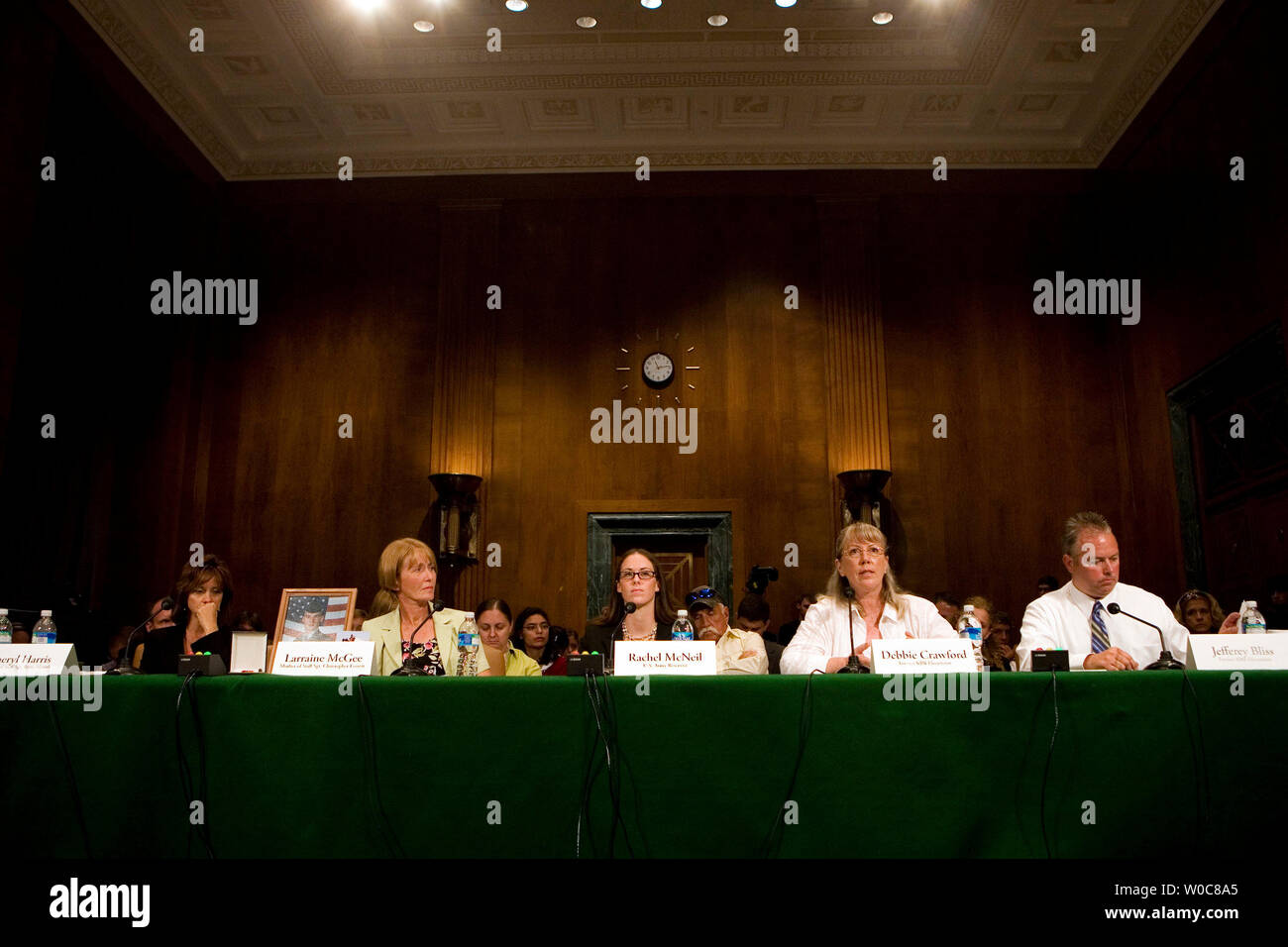 Cheryl Harris, mother of Staff Sgt. Ryan Maseth (L), Larraine McGee ...