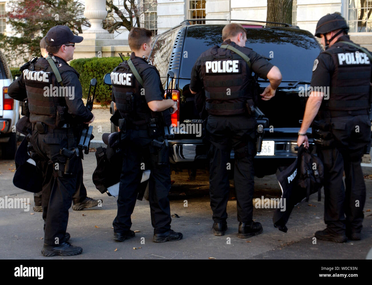 Members of the D.C. Swatt team outside the Cannon House building on ...