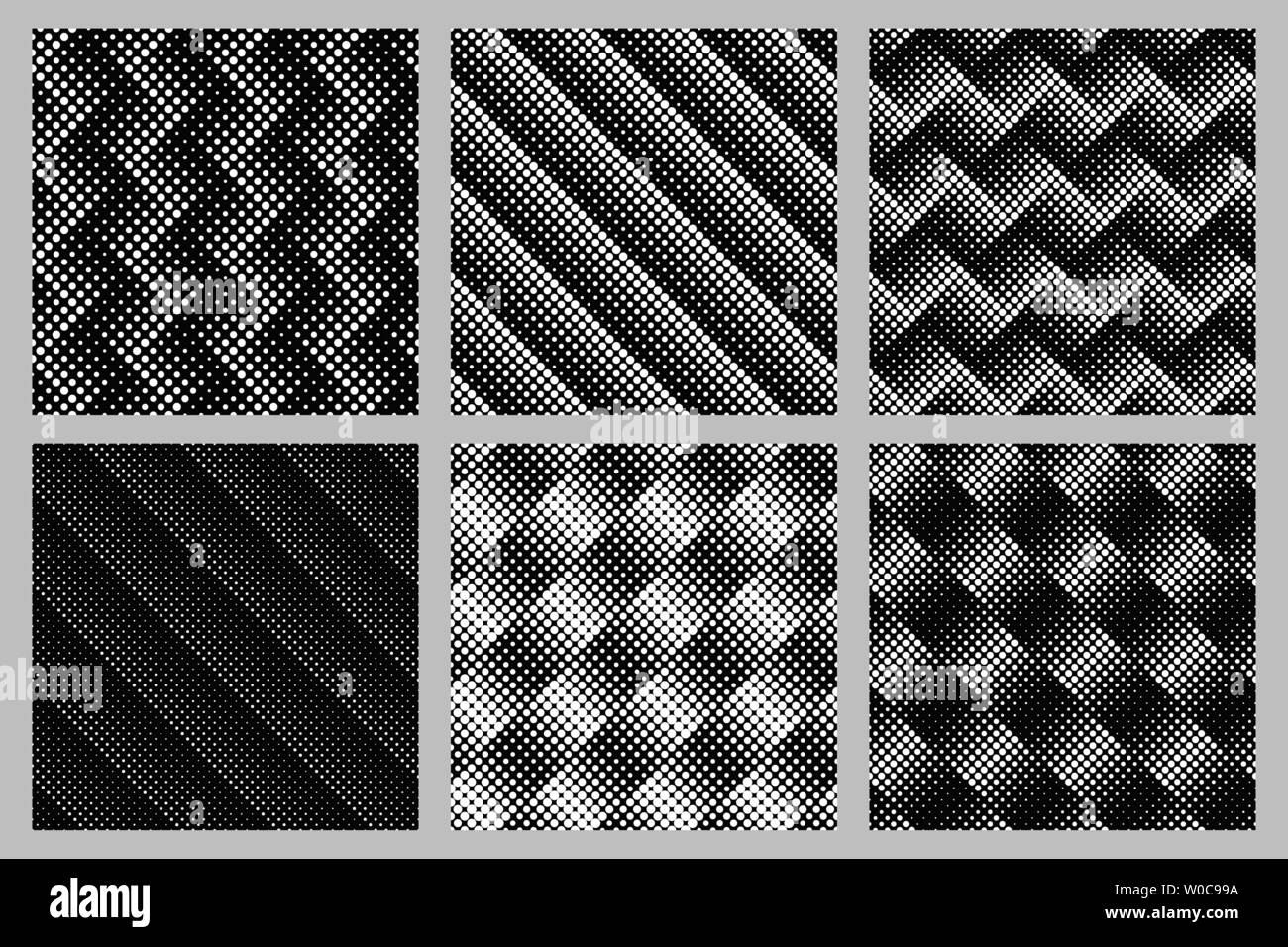 Geometrical dot pattern background design set - abstract vector ...