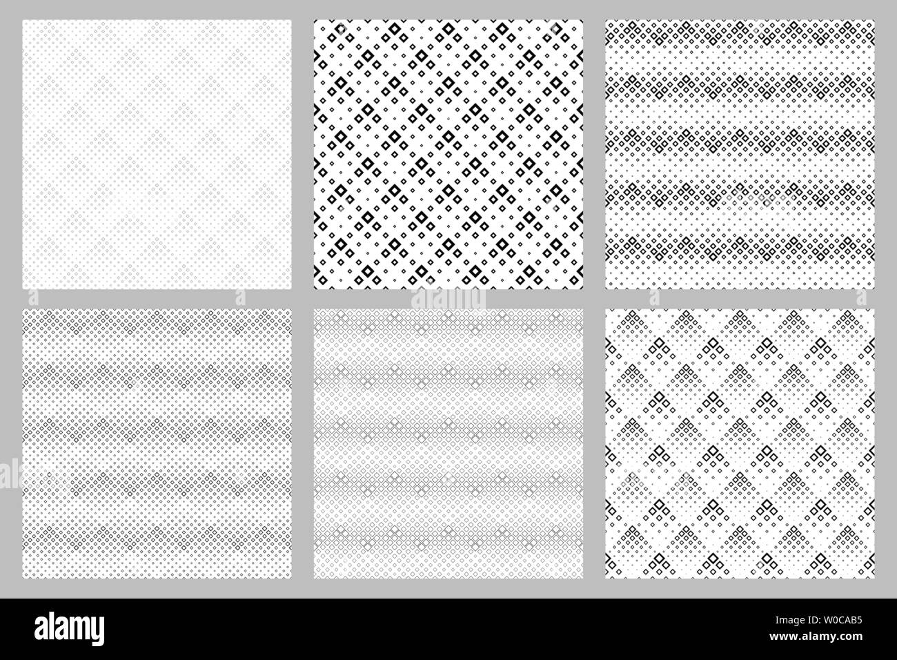 Geometrical diagonal square pattern background set - abstract vector illustrations from squares ...