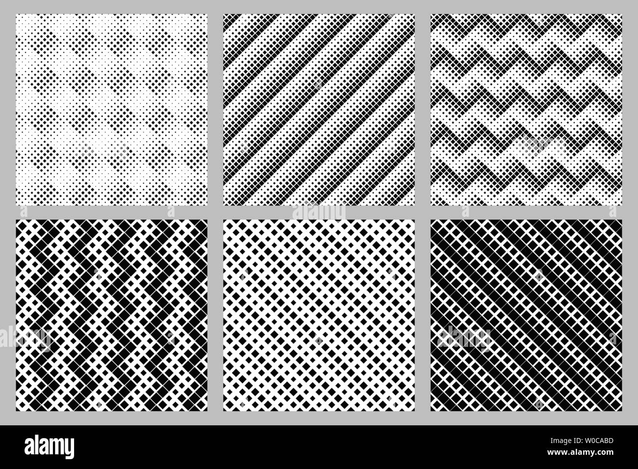 Seamless Square Pattern Background Set Abstract Vector Graphic