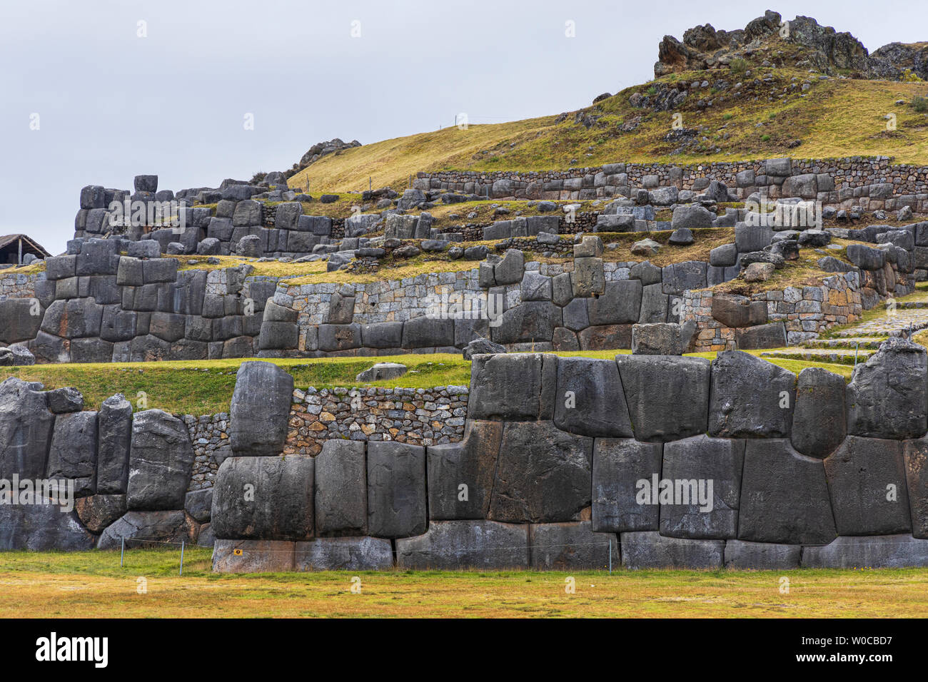 Inca stonework at Saqsayhuaman archeological site on the outskirts of ...