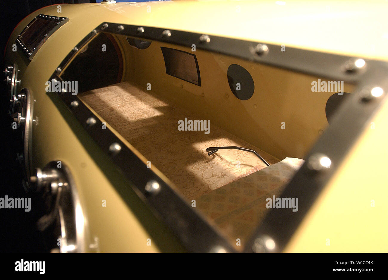 An Iron Lung machine, the kind used to treat Polio victims who could ...