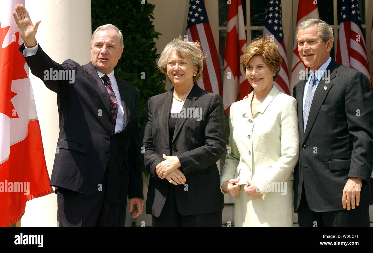 Canadian Prime Minister Paul Martin, his wife Sheila Martin, First Lady ...
