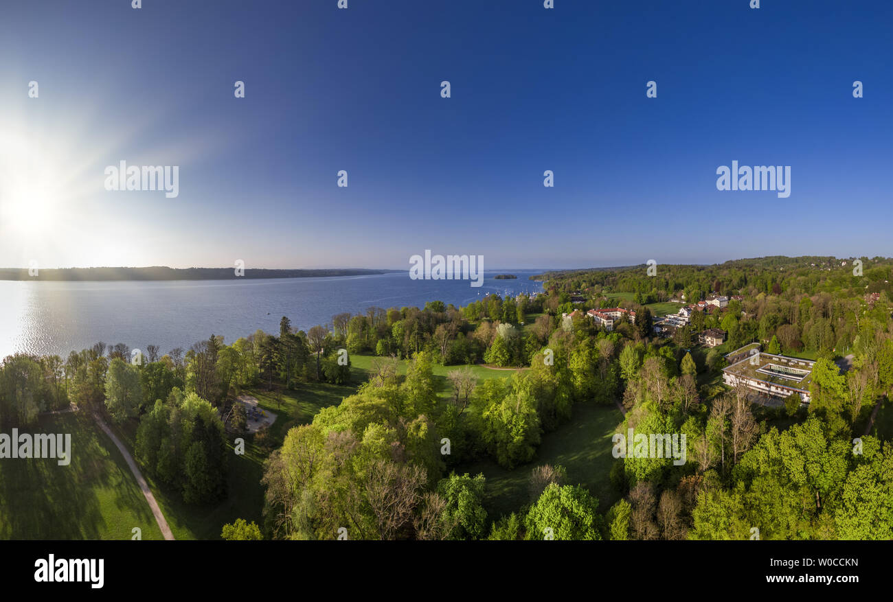 Schloss Possenhofen Castle at Lake Starnberg, Bavaria, Germany Stock ...
