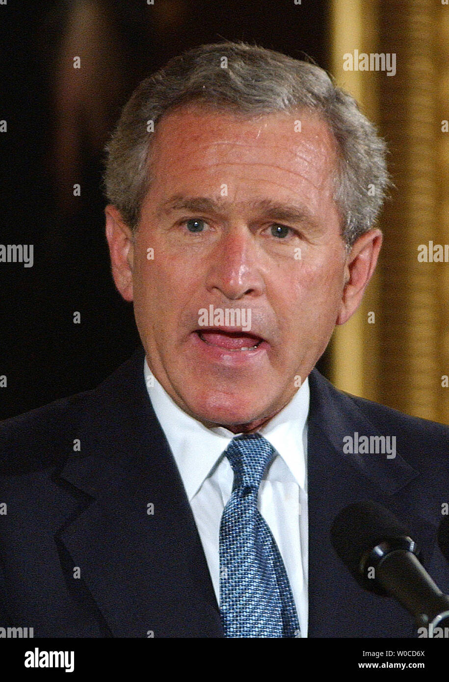 President George W. Bush speaks about the recipients of the ...