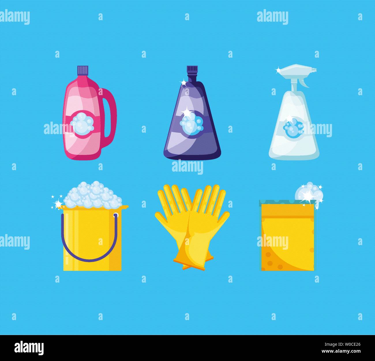 housekeeping tools with set icons vector illustration design Stock ...
