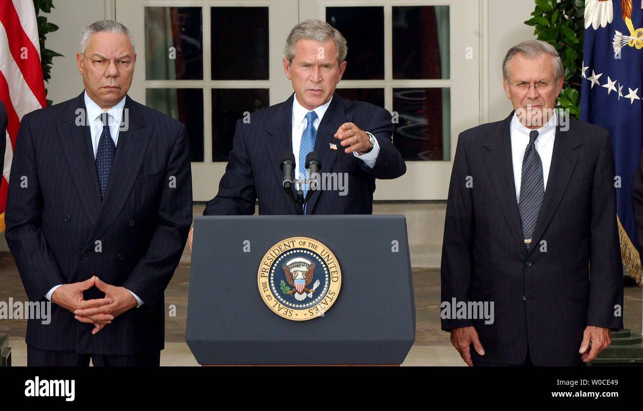 President George W. Bush announces plans to create a national ...