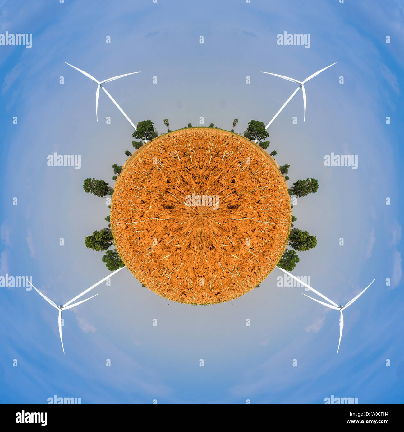 Globe sphere effect Electrical Eco power maker wind turbine in cassava ...