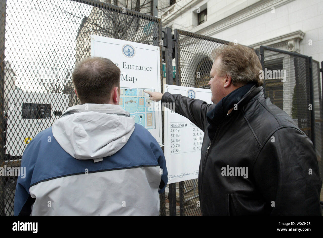 Visitors try to navigate their way to parade routes as the inauguration ...