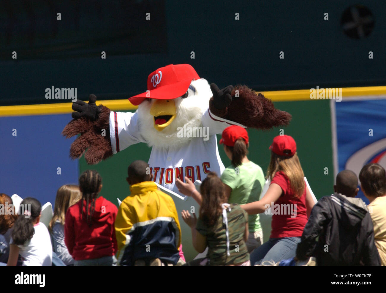 Kids cheer on as the Washington Nationals introduce the birth of their ...