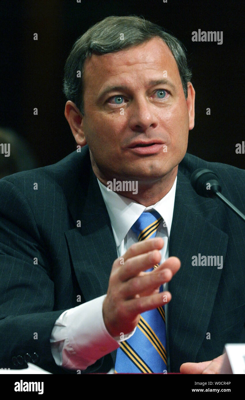 U.S. Supreme Court Chief Justice nominee Judge John Roberts testifies ...