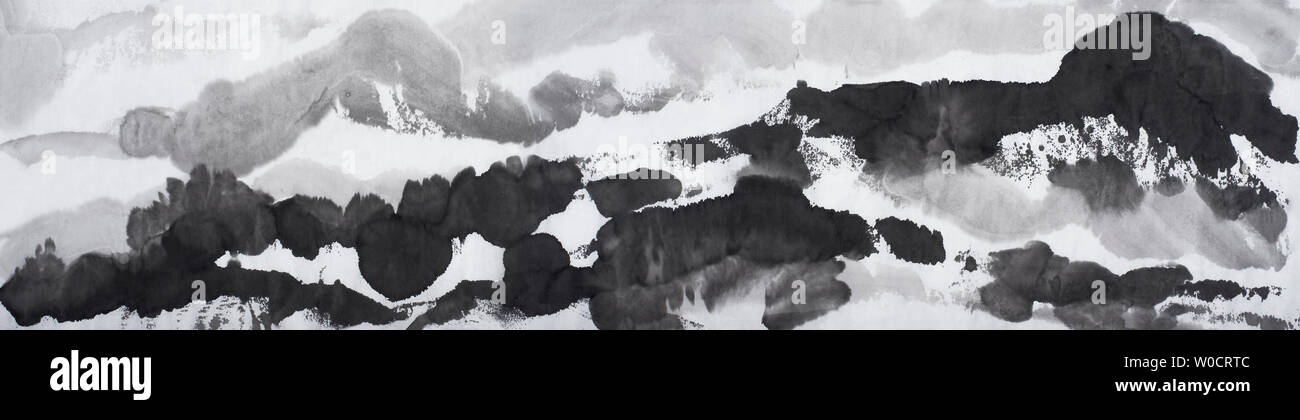 Ink mountains and rivers series Stock Photo - Alamy