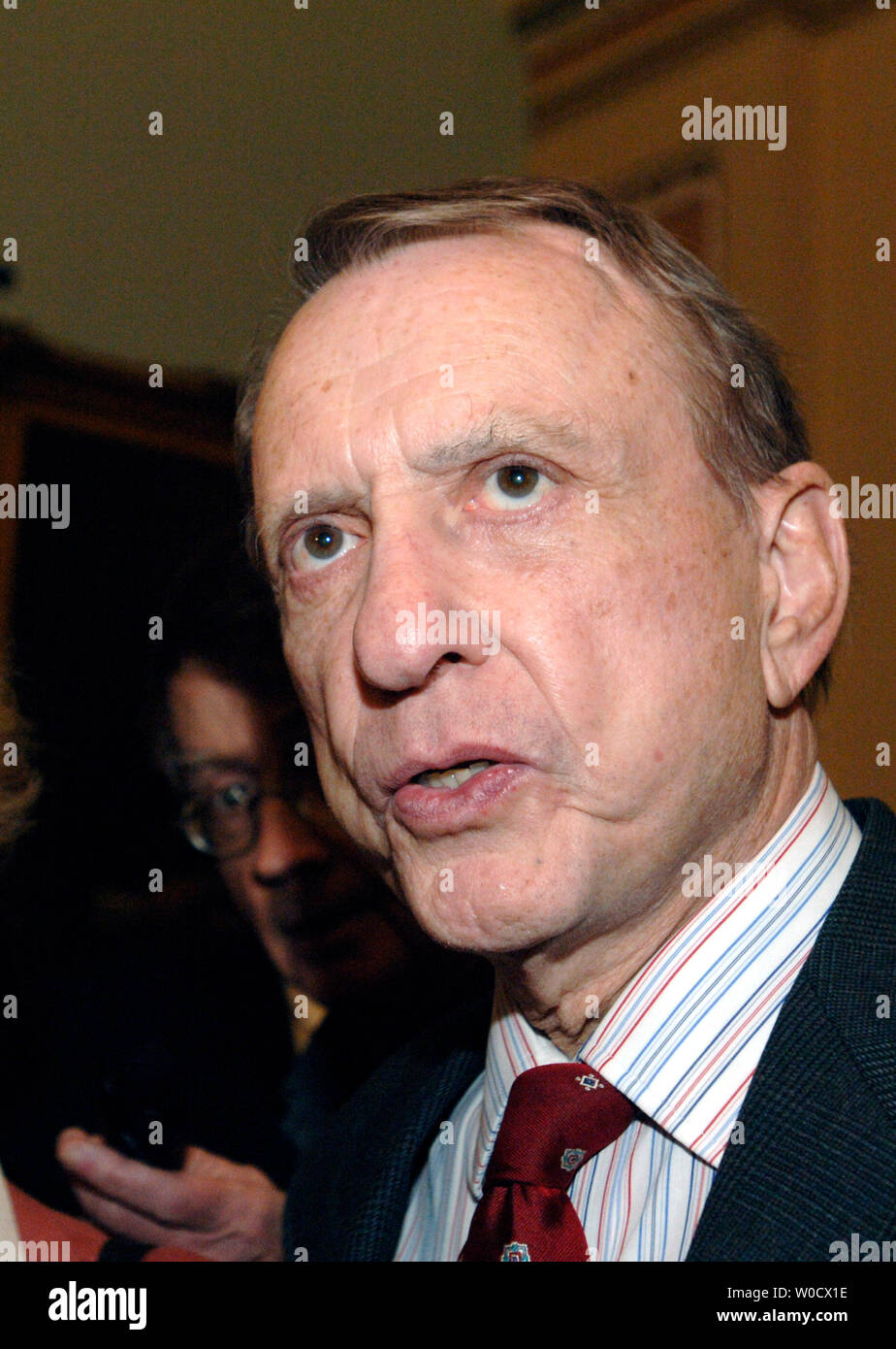 Sen. Arlen Specter (R-PA) speaks to reporters during a press ...