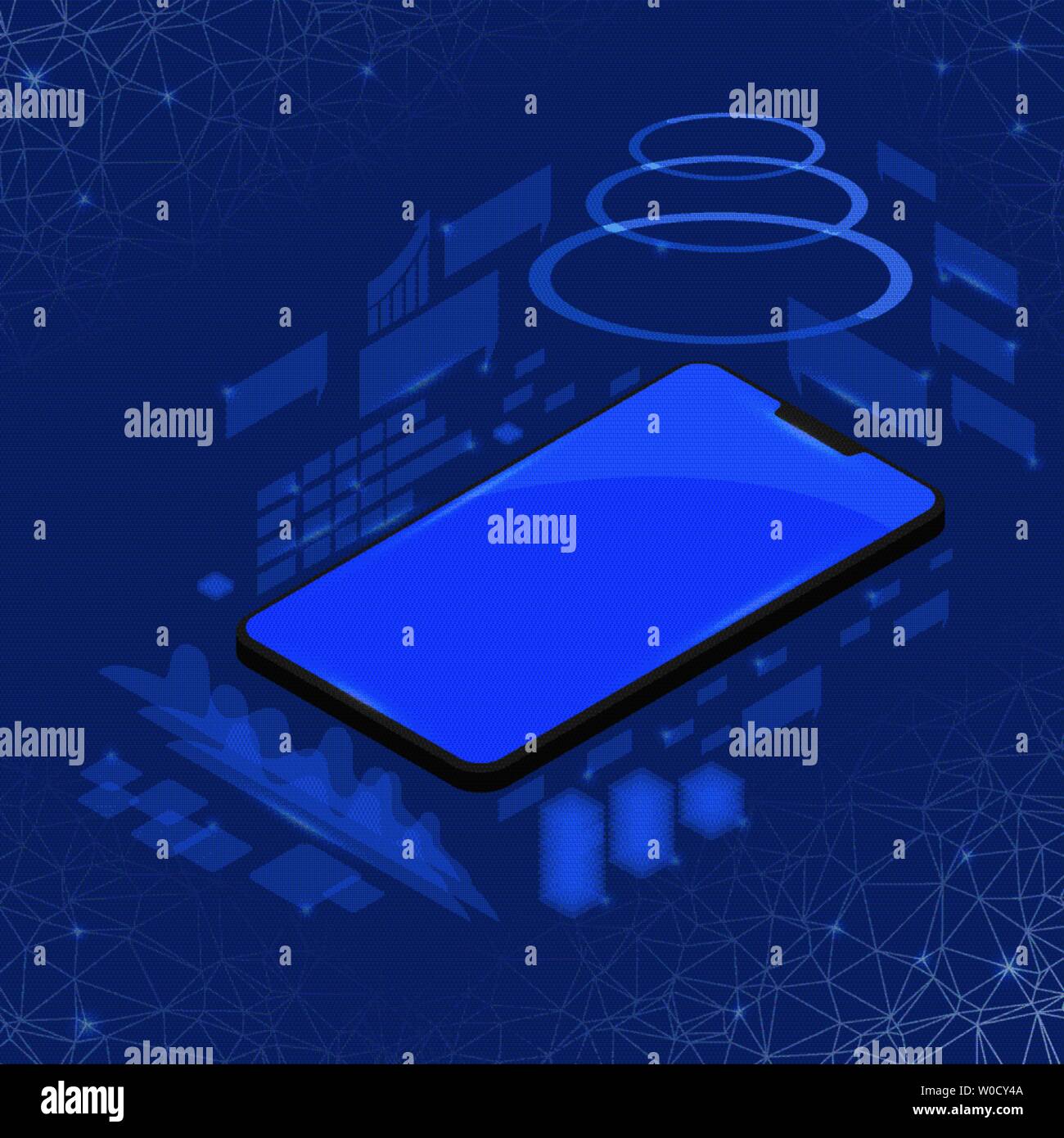 Connecting smartphone gadget Stock Vector Images - Alamy
