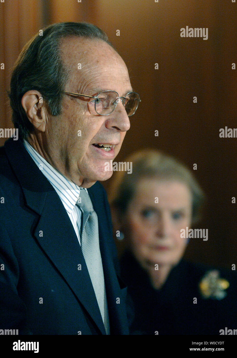 Former Defense Secretary William Perry speaks on the strain of the U.S ...