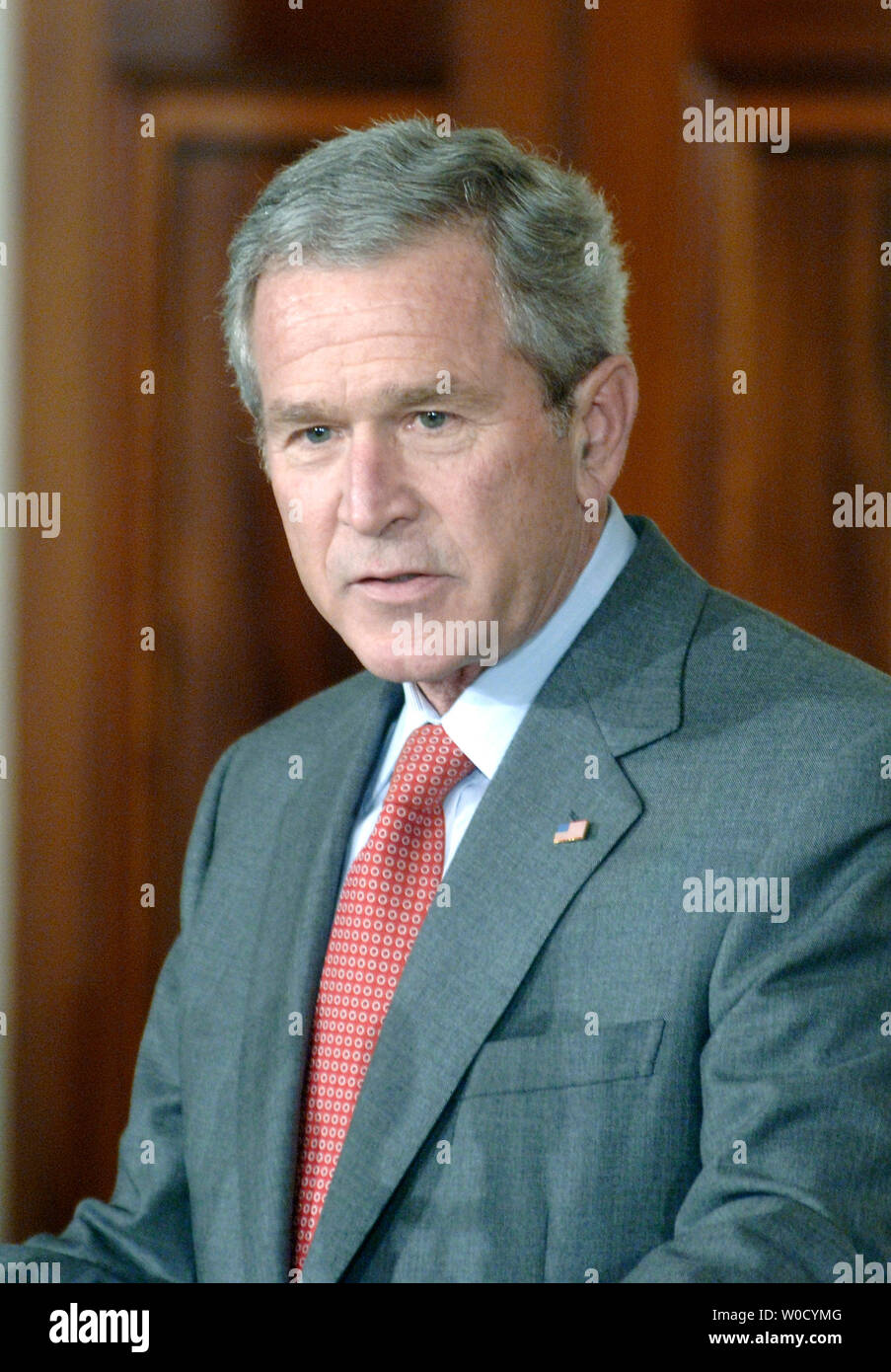 President George W. Bush congratulates Judge Samuel Alito before he is ...
