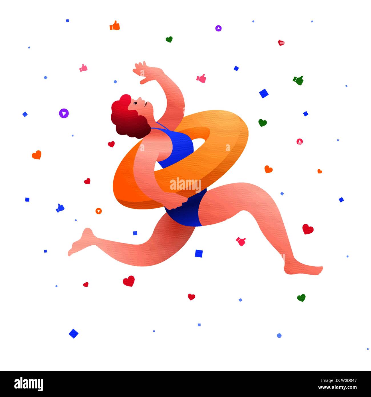 Women jumping pool Cut Out Stock Images & Pictures - Alamy