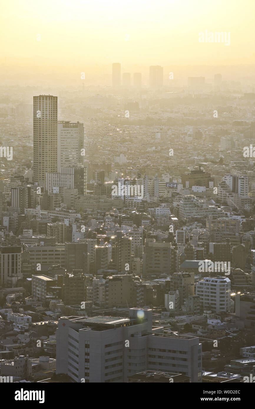Dusk in the city of high-rise building Stock Photo - Alamy