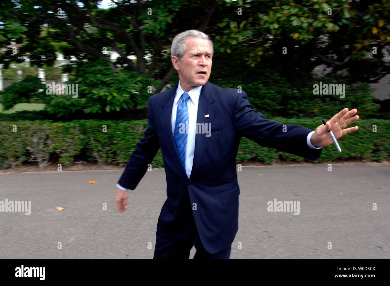 President George W. Bush leaves a ceremony honoring the 2006 United ...