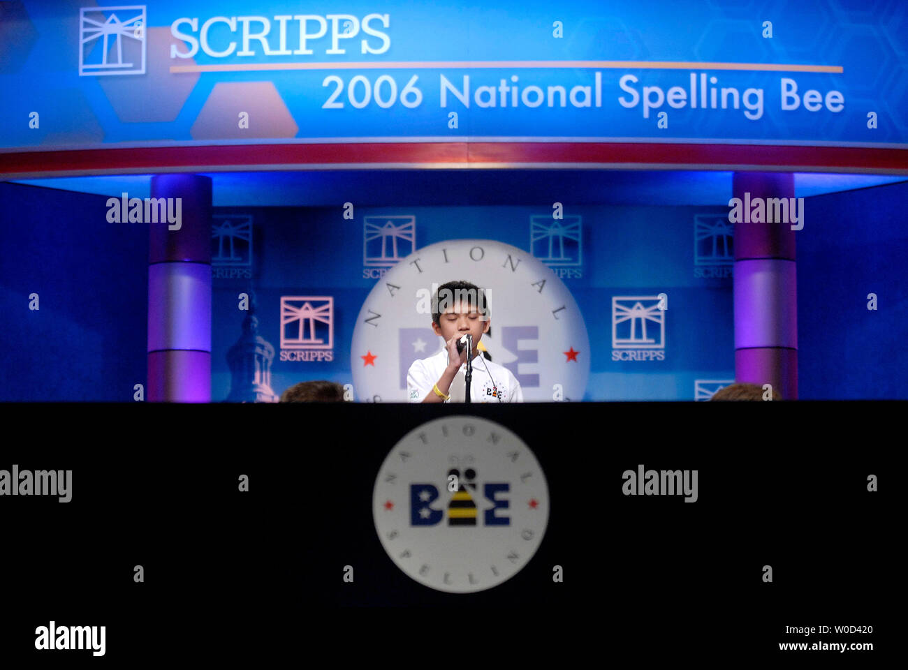 Raymond Soriano, a 12 year old sixth grader from Laredo, Texas, closes ...