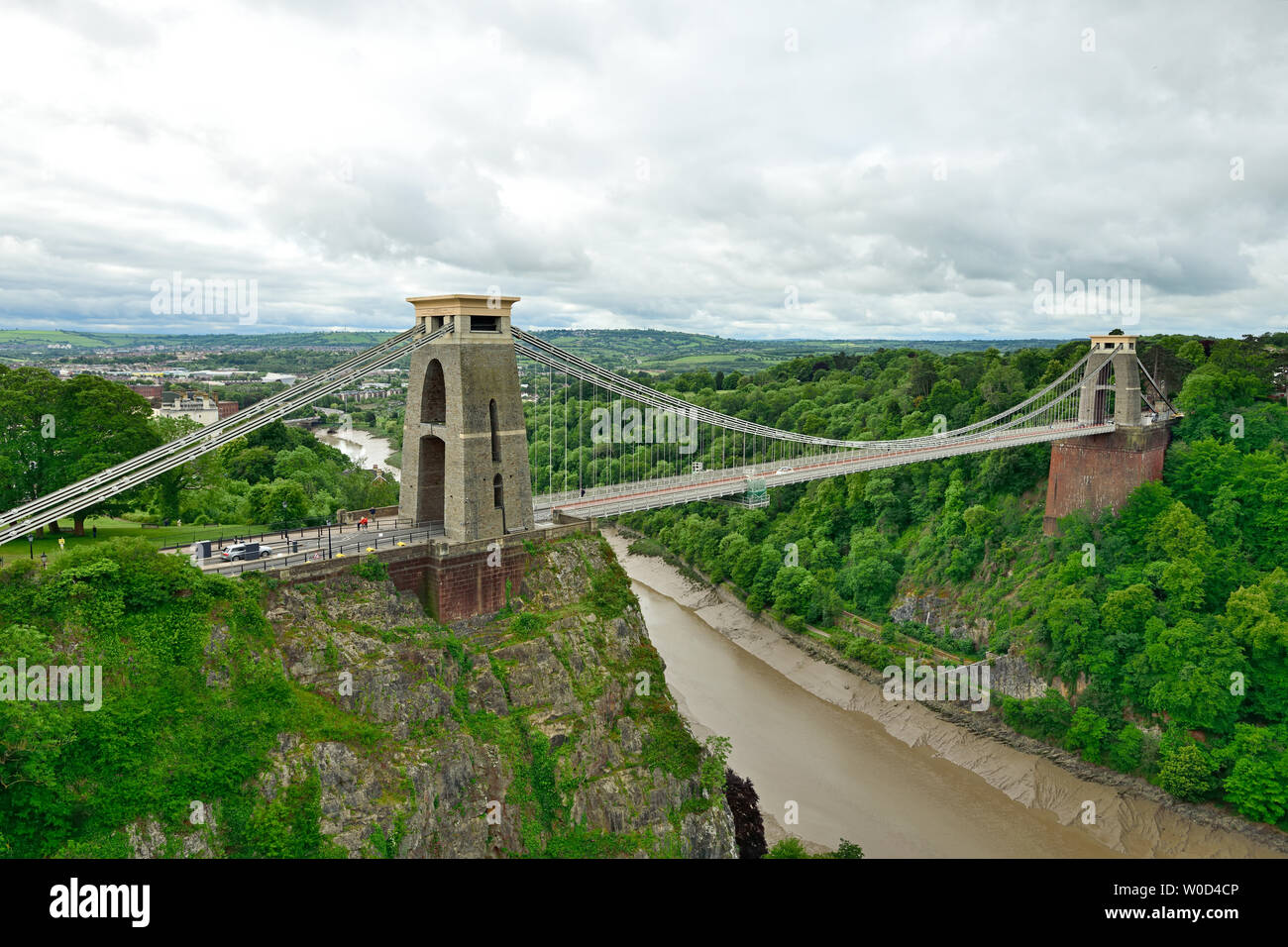 Clifton Suspension bridge over River Avon in Avon Gorge in Bristol ...