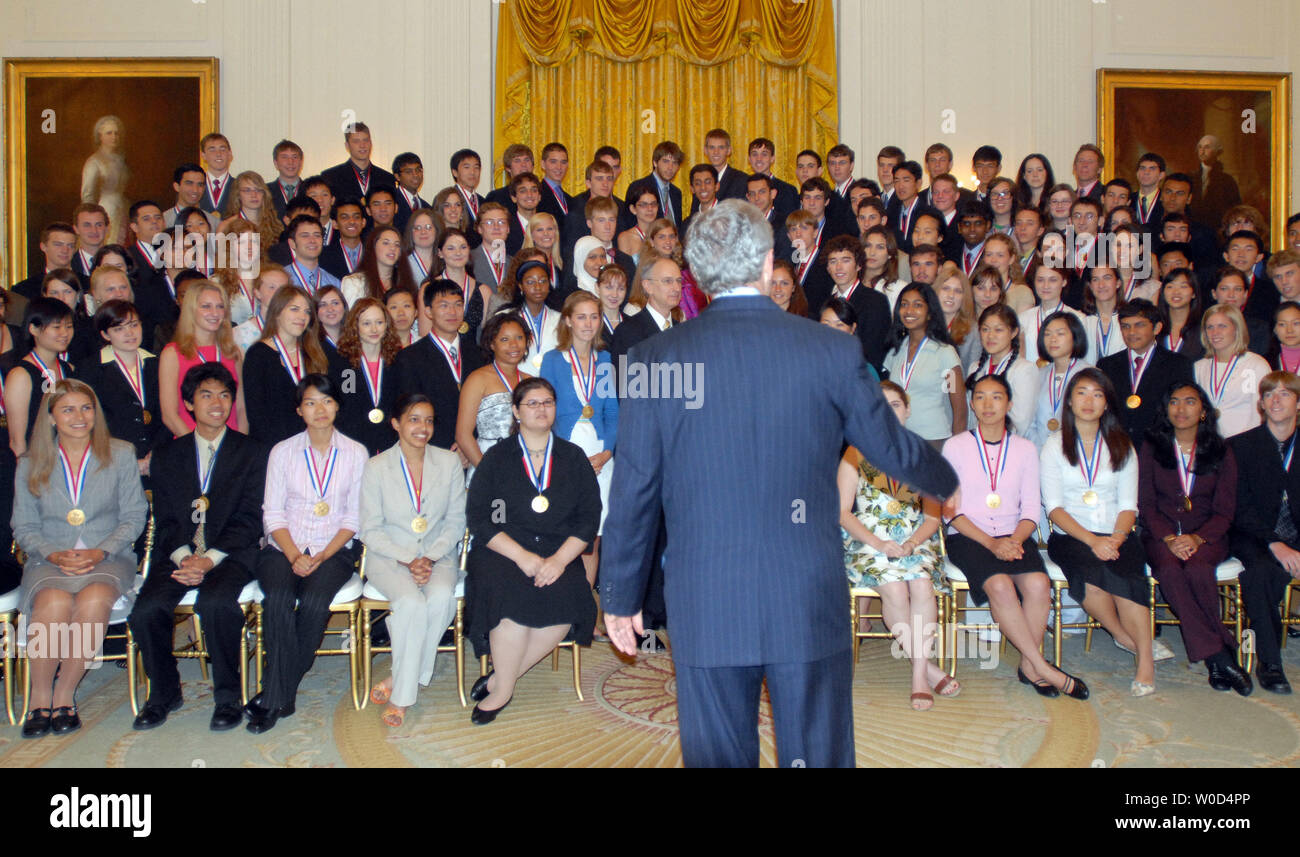 U.S. President George W. Bush greets the 2006 Presidential Scholars in ...