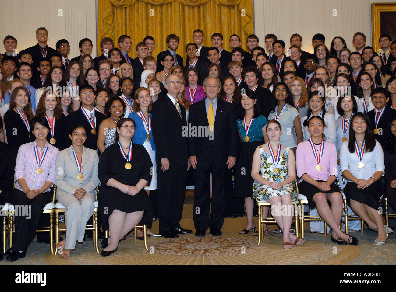U.S. President George W. Bush poses for a photo with the 2006 ...