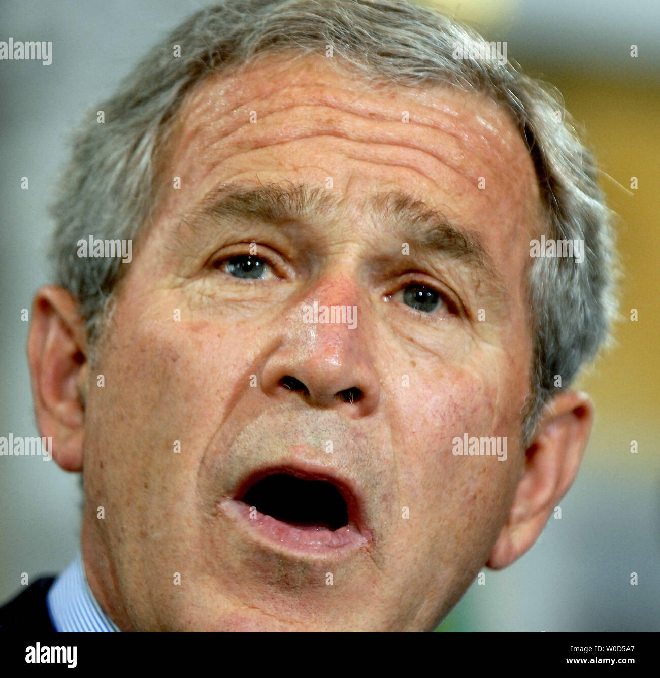 U.S. President George W. Bush speaks before investment banker Henry ...