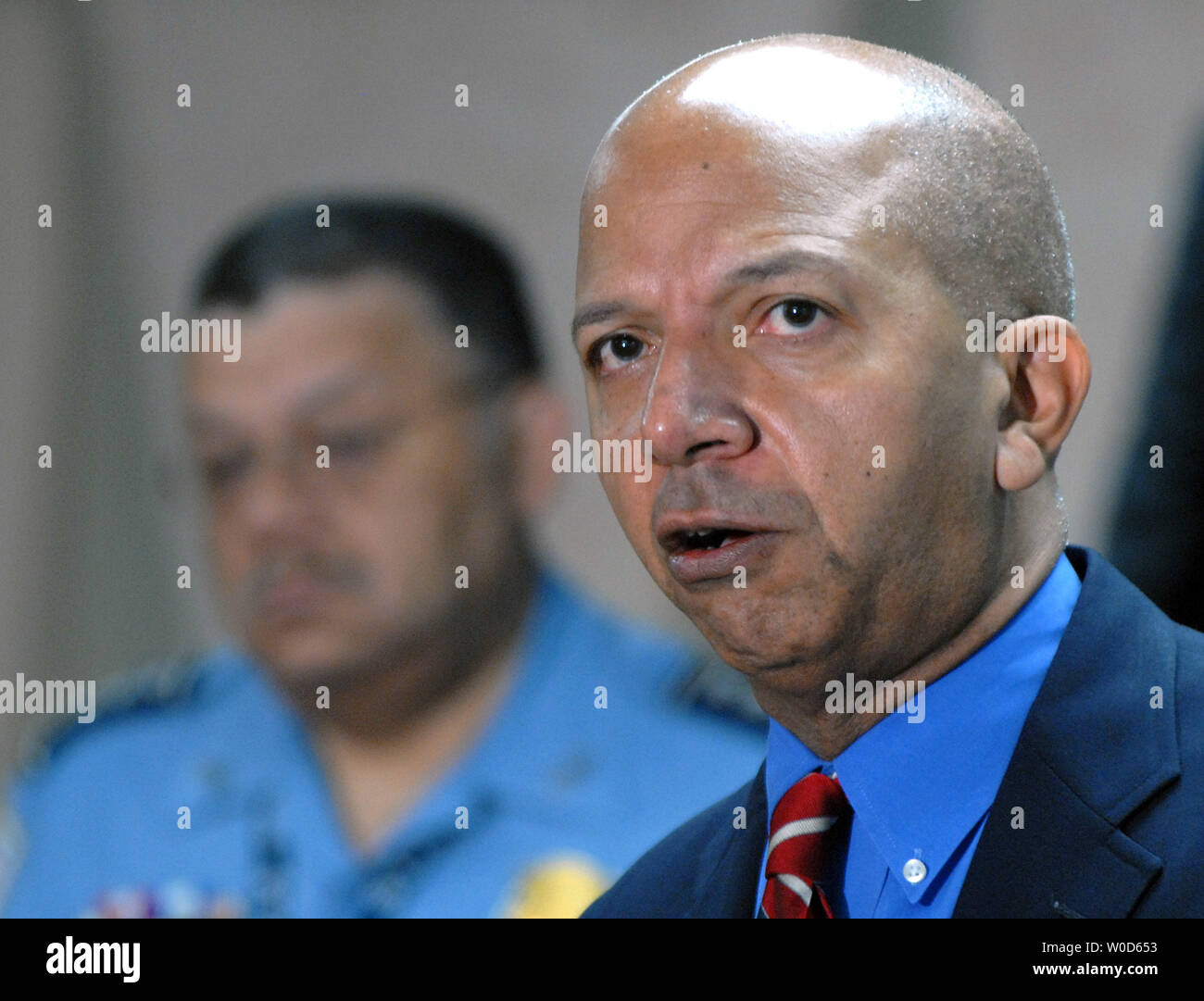 D.C. Mayor Tony Williams speaks as Federal and local officials hold a ...