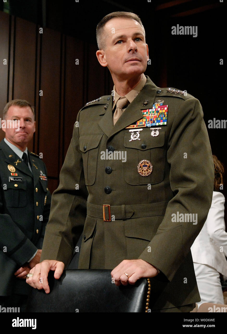Chairman of the Joint Chiefs of Staff Gen. Peter Pace stands prior to ...