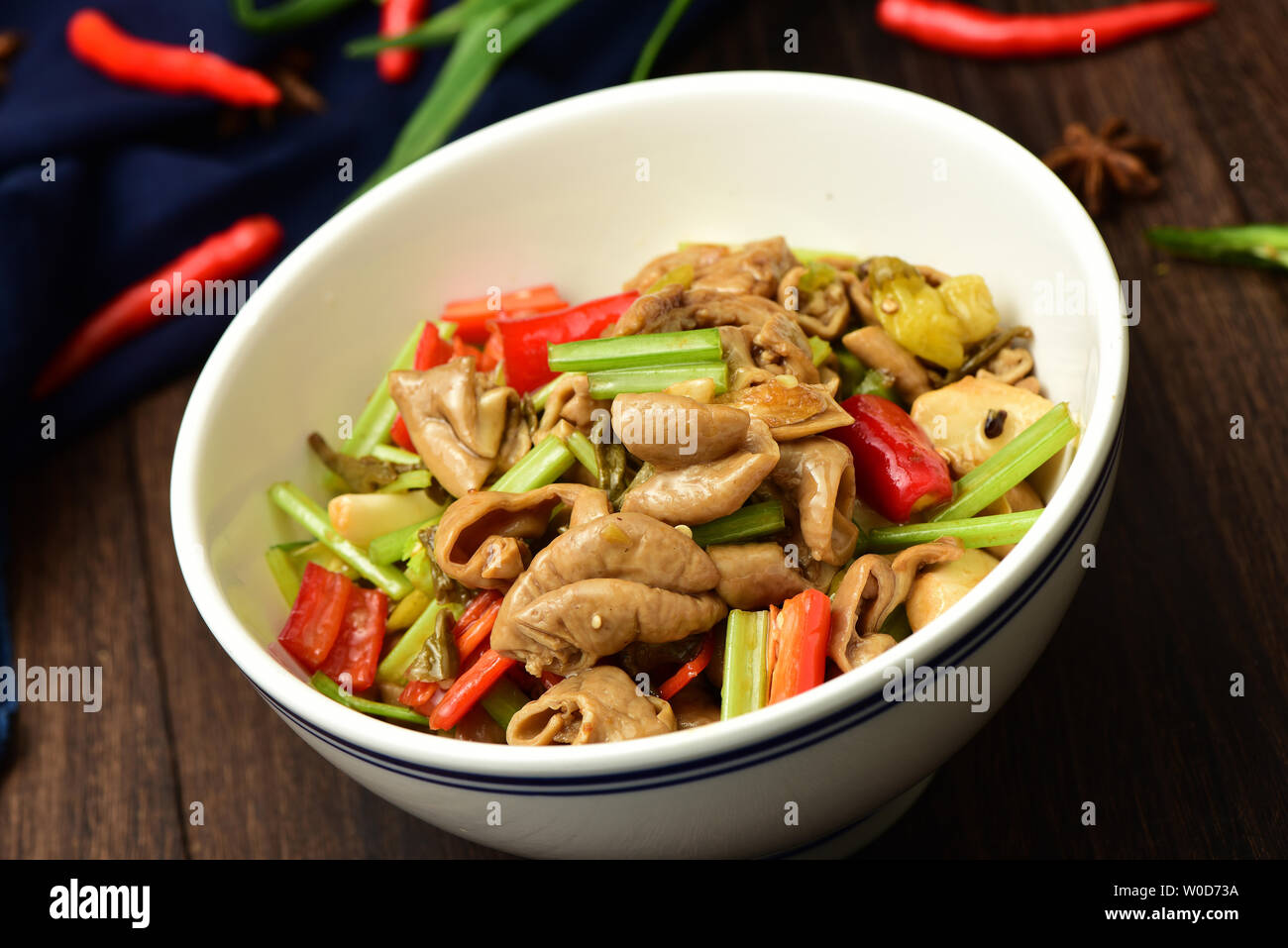 Spicy, fat intestine Stock Photo - Alamy