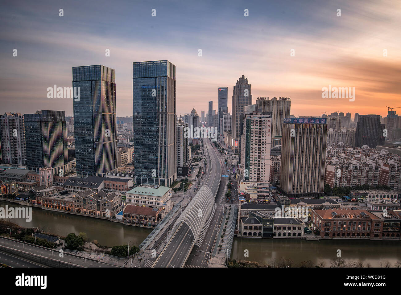 Chuhe Han Street, Wuhan City Stock Photo - Alamy