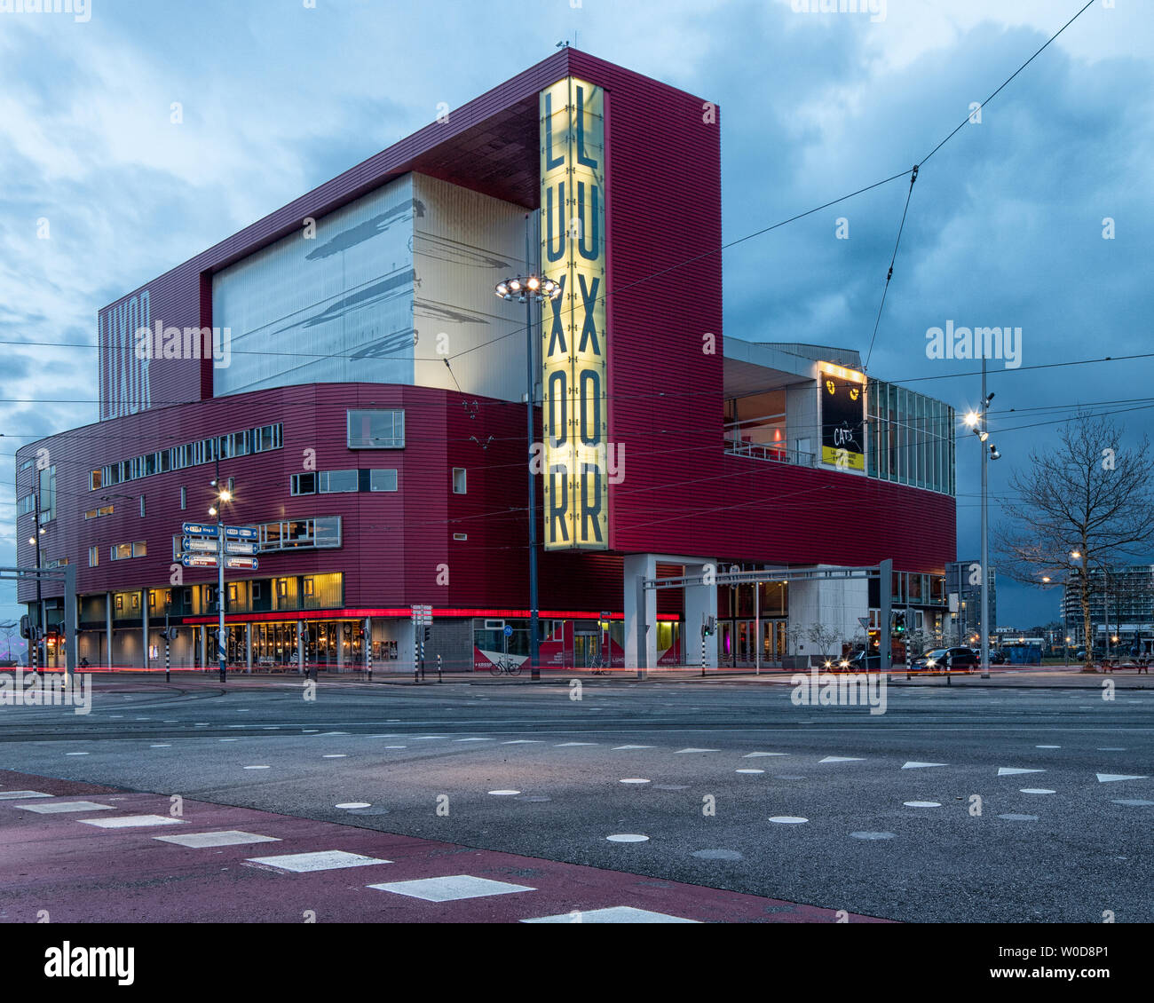 Luxor Theatre in Rotterdam at Night Stock Photo - Alamy