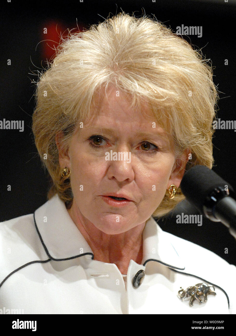 Transportation Secretary Mary E. Peters speaks during a Mothers of ...