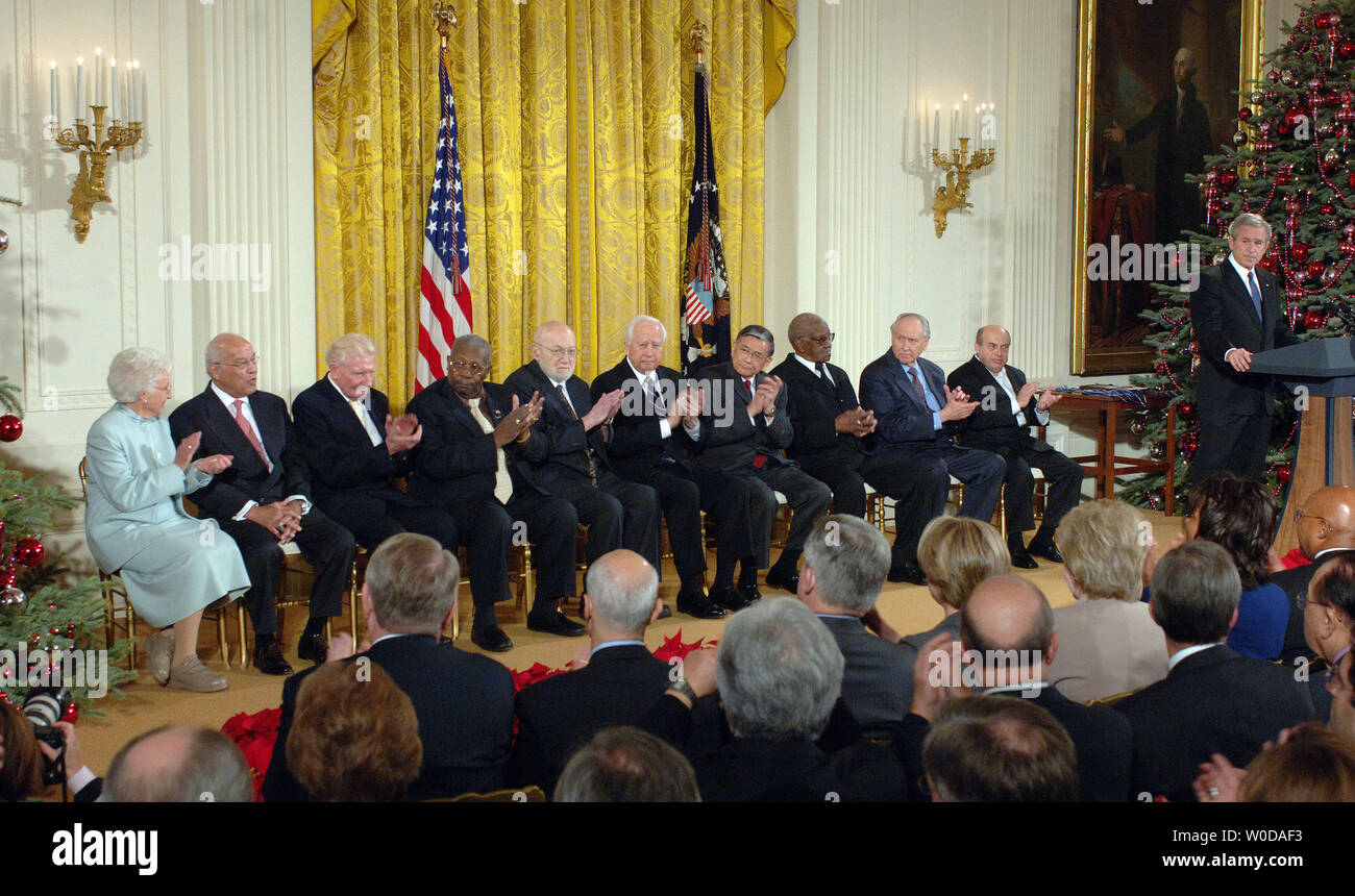 U.S. President George W. Bush speaks before awarding the 2006 ...