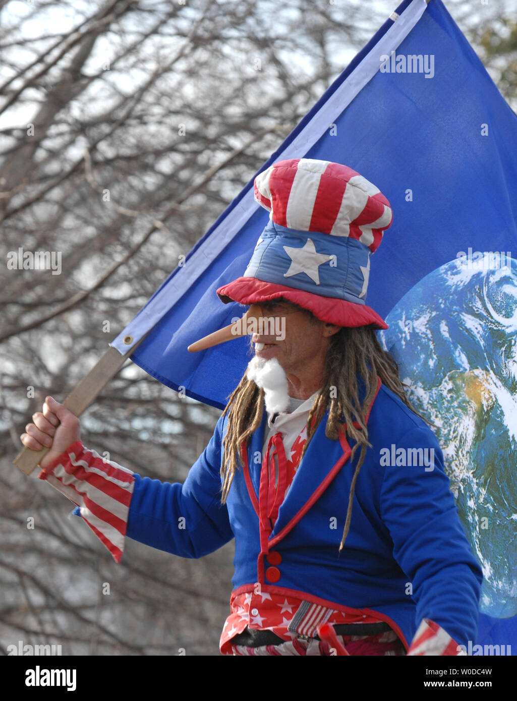 "Uncle Sam" sports a Pinocchio Nose as tens of thousands of ...