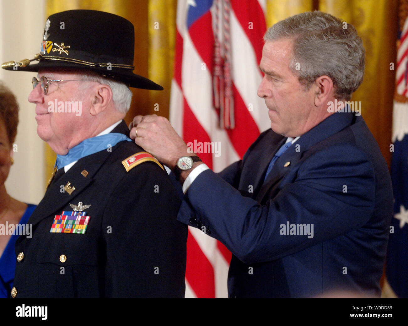 President George W. Bush awards the Medal of Honor to Retired Army Lt ...