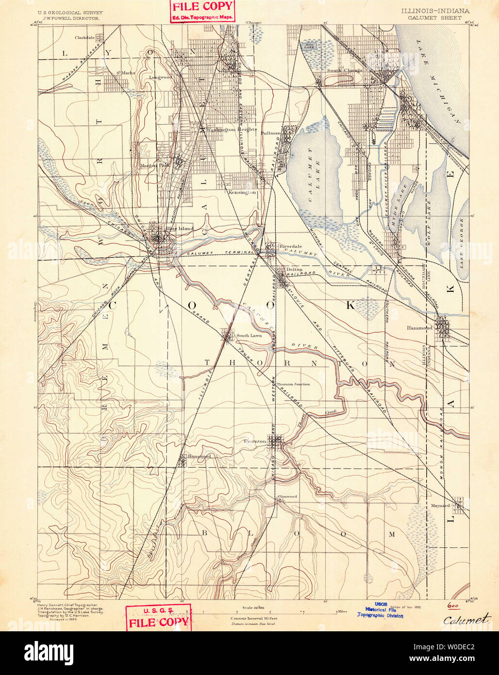 Map of calumet hi-res stock photography and images - Alamy