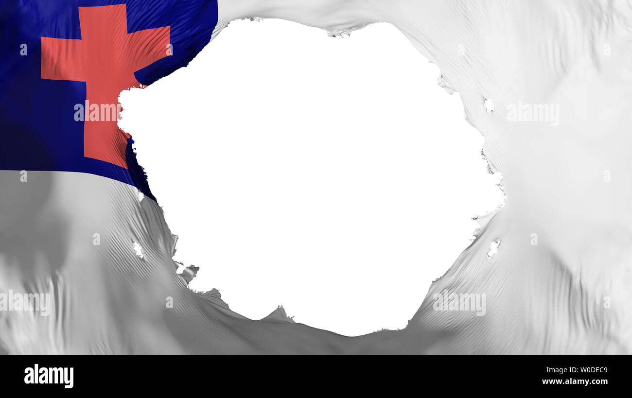 Broken Christian flag, white background, 3d rendering Stock Photo - Alamy