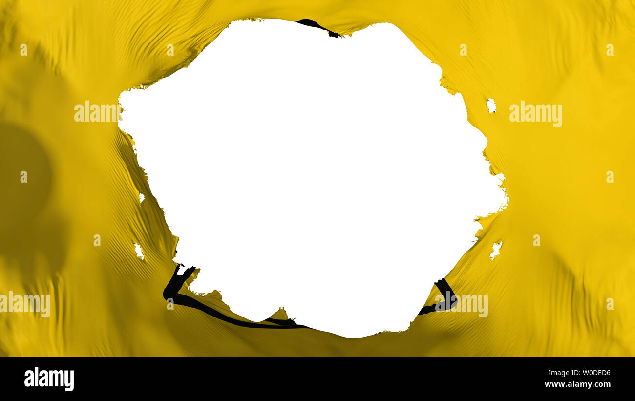 Broken Hazard flag, white background, 3d rendering Stock Photo - Alamy