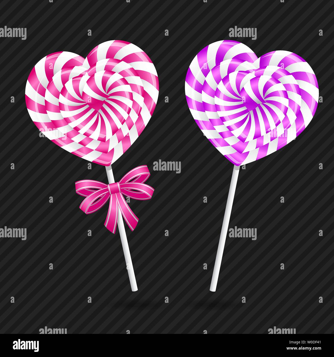 Heart shaped lollipop stick Stock Vector Images - Alamy