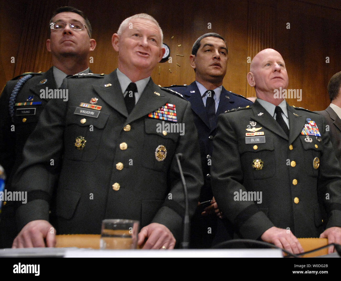 Vice chief of the Army National Guard Lt. Gen. Clyde Vaughn (L) and ...