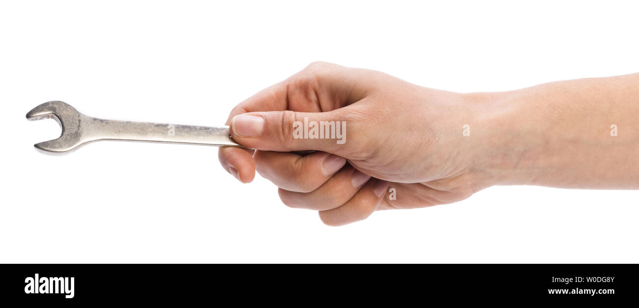 Wrench isolated on white Stock Photo - Alamy