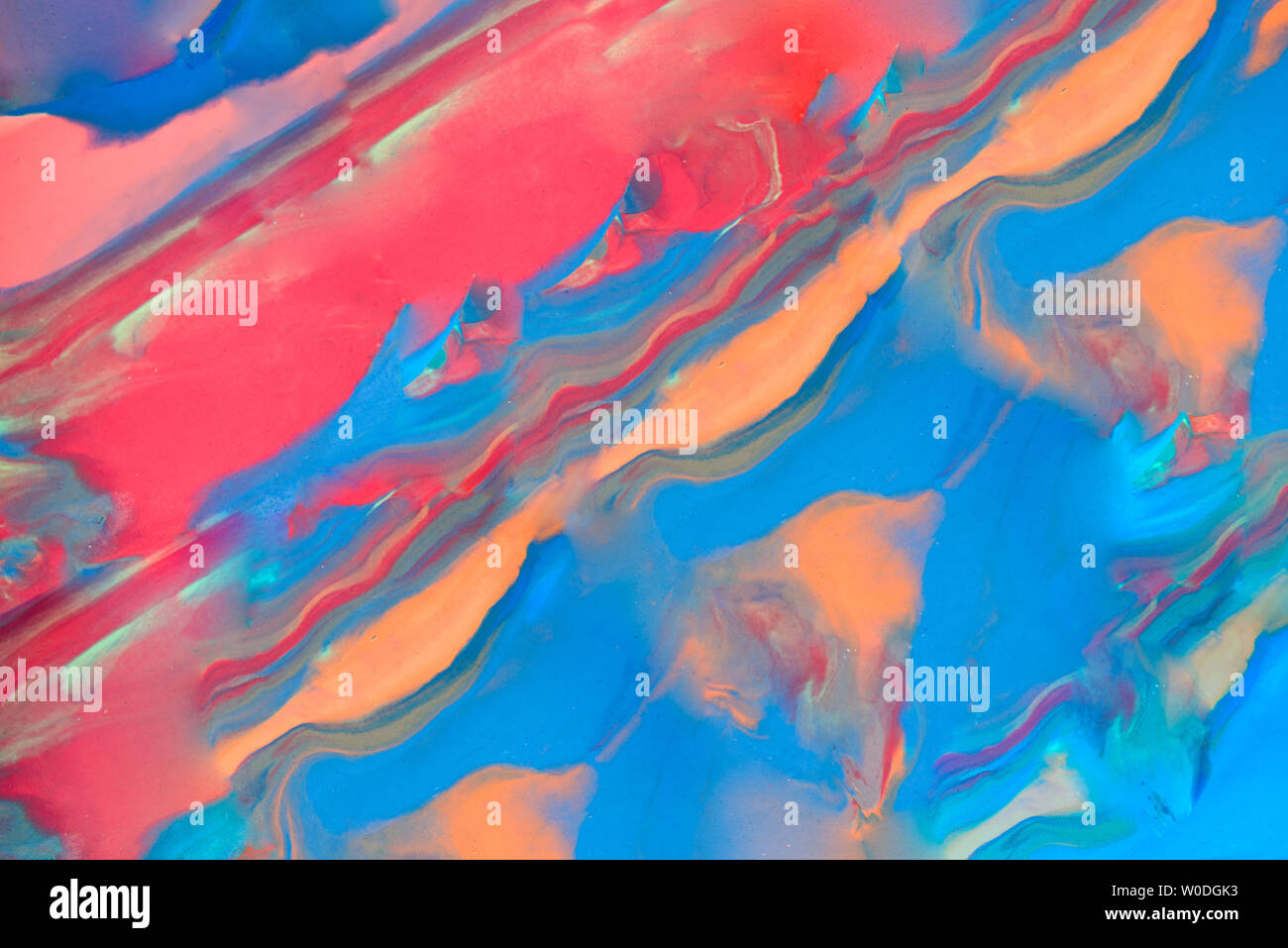 Multicolored background with fingerprints made from plasticine. Play ...