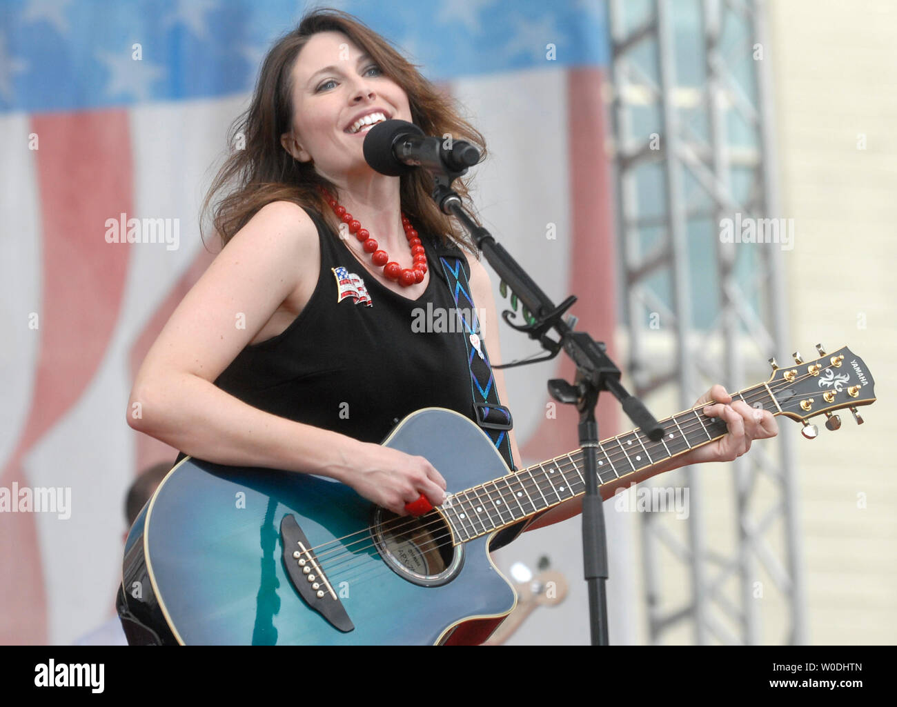 Singer/song writer Jenny Boyle performs at a concert to kick off ...