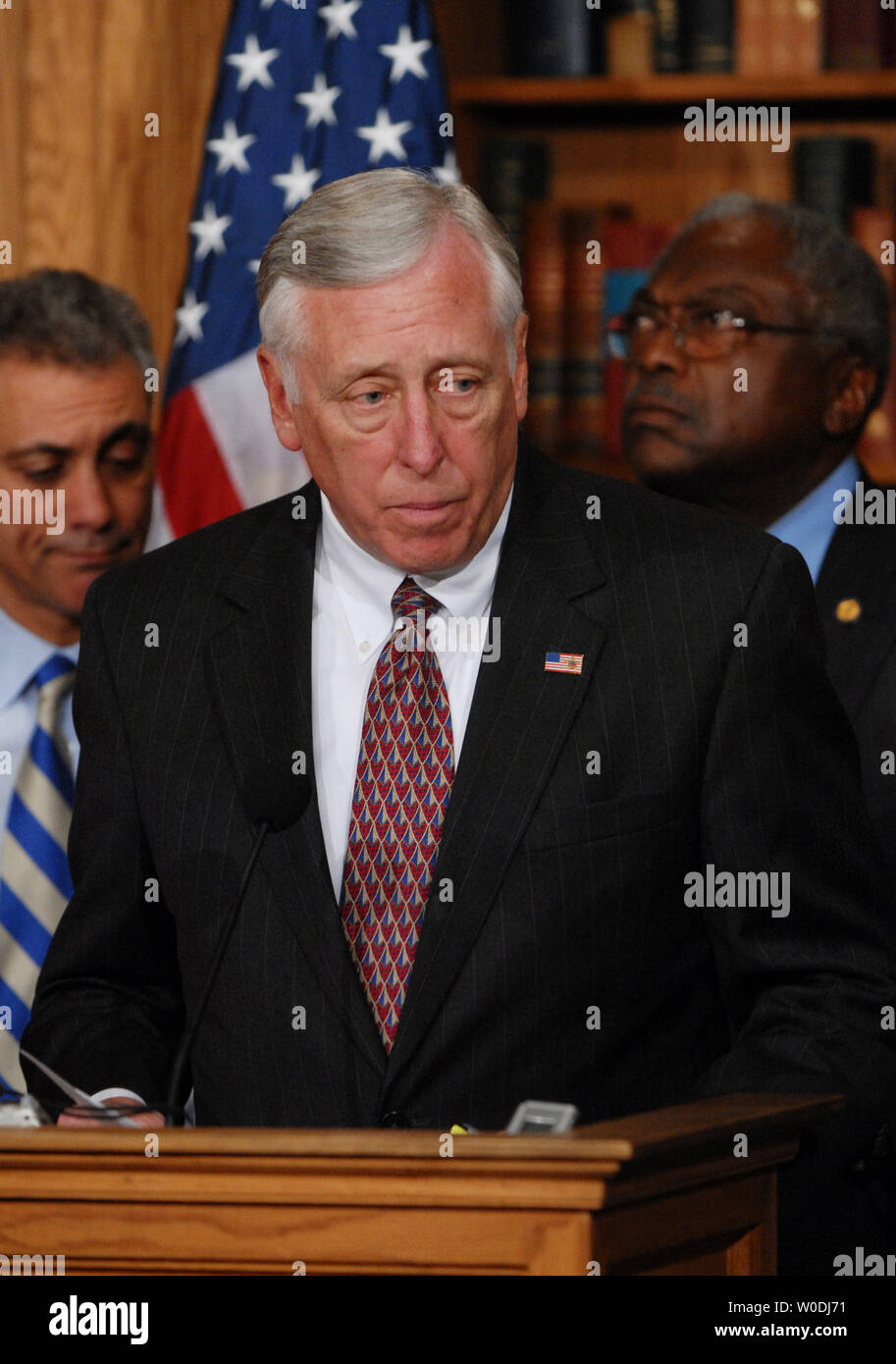 House Majority Leader Steny Hoyer (D-MD) speaks about the rising cost ...