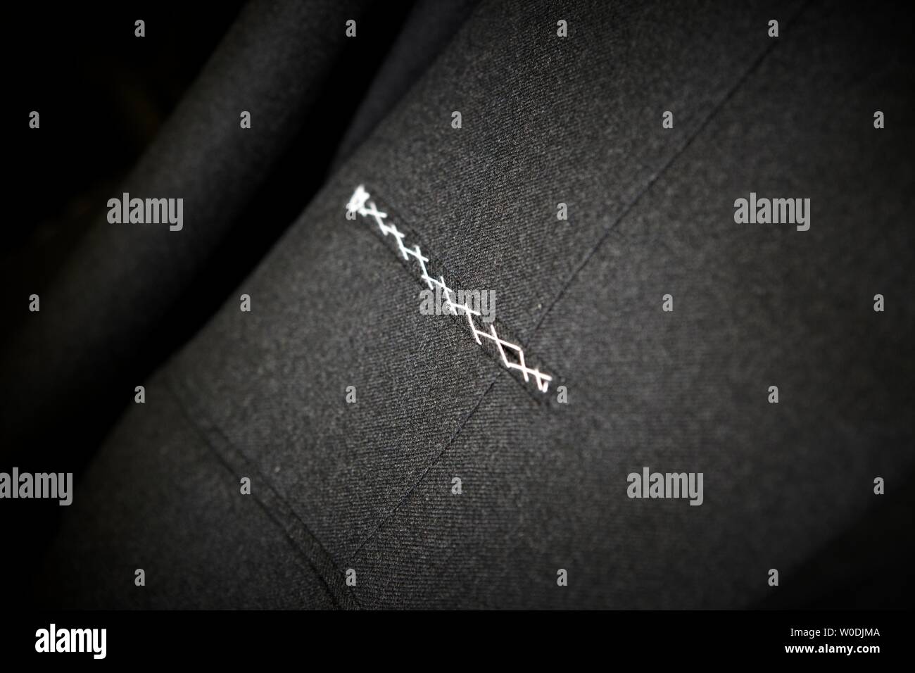 Details of grey suit fabric Stock Photo - Alamy